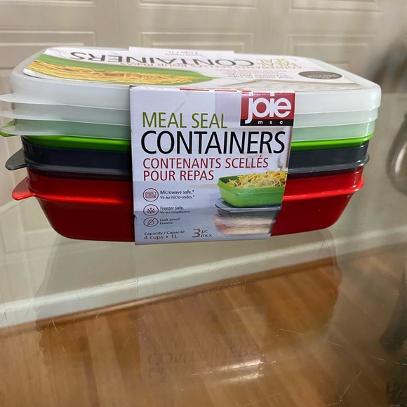 Joie | Kitchen | Brand New Joie 3 Pack Meal Seal Containers | Poshmark